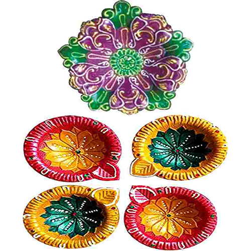 Multicolour Round Coloured Diya Big at Best Price in Delhi | Lotusindia ...