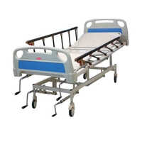 White Mechanical 5 Function Icu Bed With Collapsible Side Railing And ...