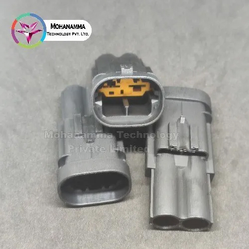 2 Pole Wire To Wire Connector - Pvc Material, Grey Color | Industrial ...