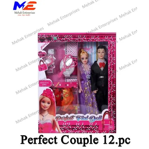 Baby Doll Couple Set - Plastic, Cartoon Toy Style | Pink Color, Good ...