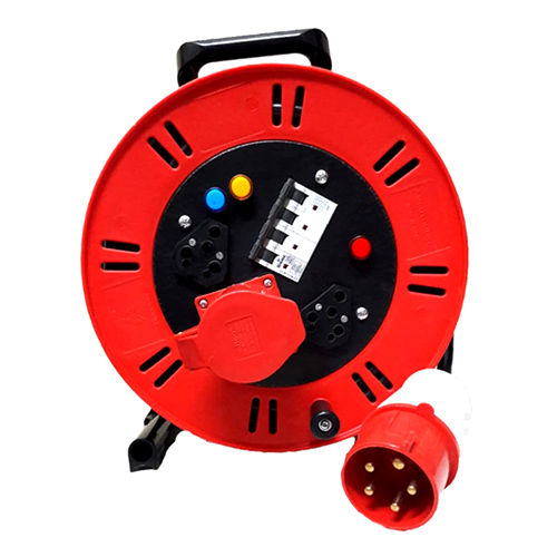 Industrial Extension Cable Reel - Pvc Insulation Material, Black Jacket ...