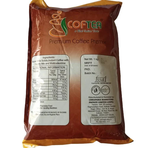 Coftea Premium Coffee Premix - Organic Ingredients, 1 Kg | Nil Moisture ...