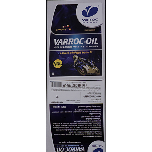 Engine Oil Label - Pvc Material, Rectangle Shape, Multicolor Design ...