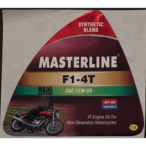 Engine Oil Label - Pvc Material, Rectangle Shape, Multicolor Design ...