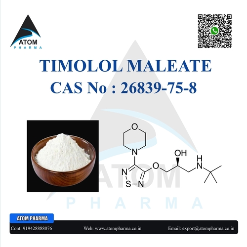 Timolol Maleate Api - Cas No: 65277-42-1, Molecular Weight: 316.42 G ...