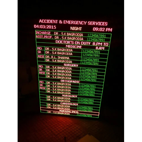 Hospital Display Board at Best Price in Delhi, Delhi | Metro L.e.d. Display