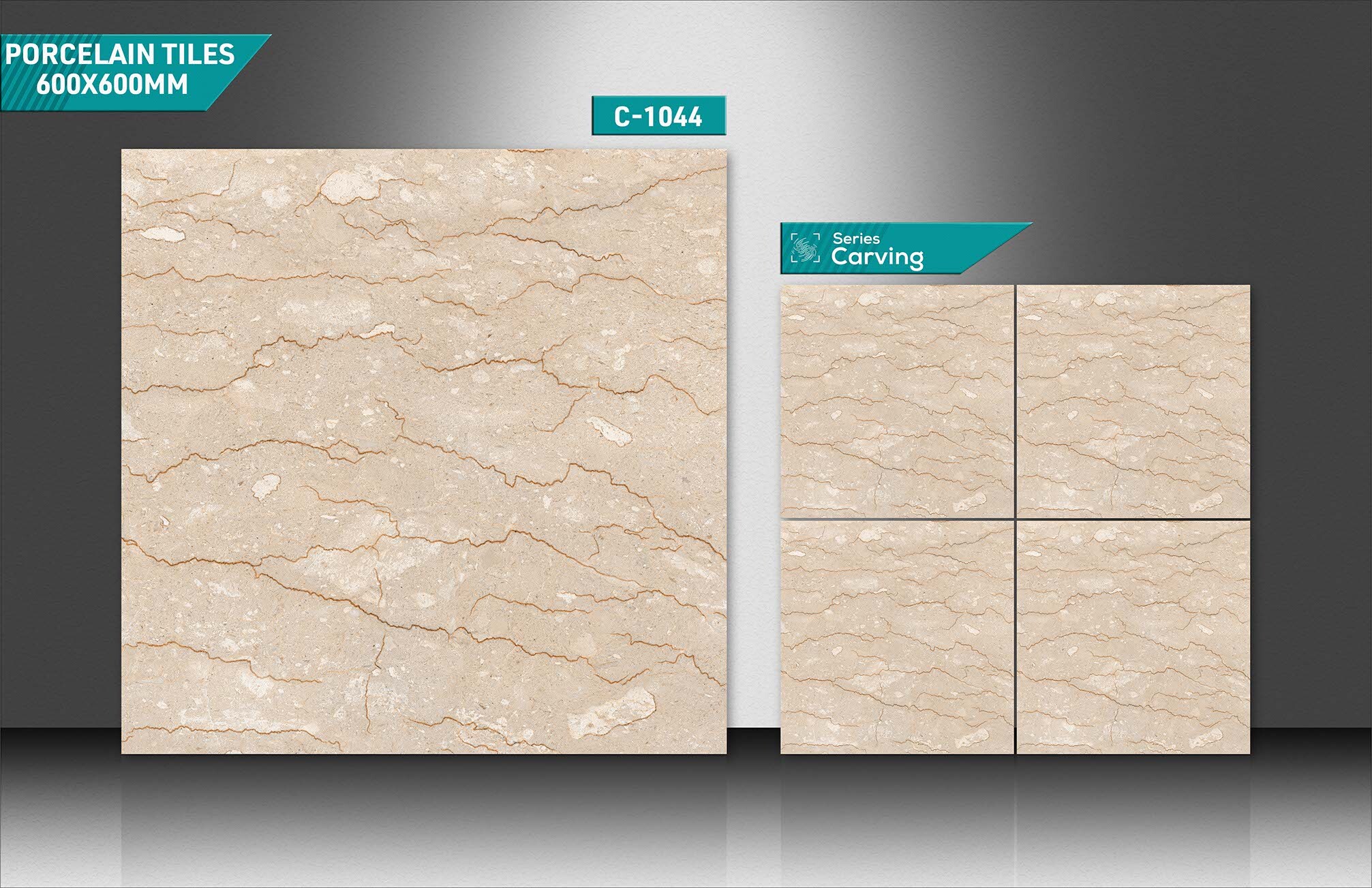 24x24 Carving Porcelain Tiles at 250.00 INR in Morbi | Roxo Overseas