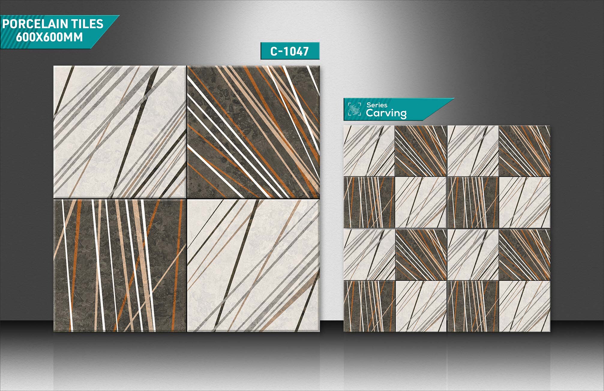 24x24 Carving Porcelain Tiles at 250.00 INR in Morbi | Roxo Overseas