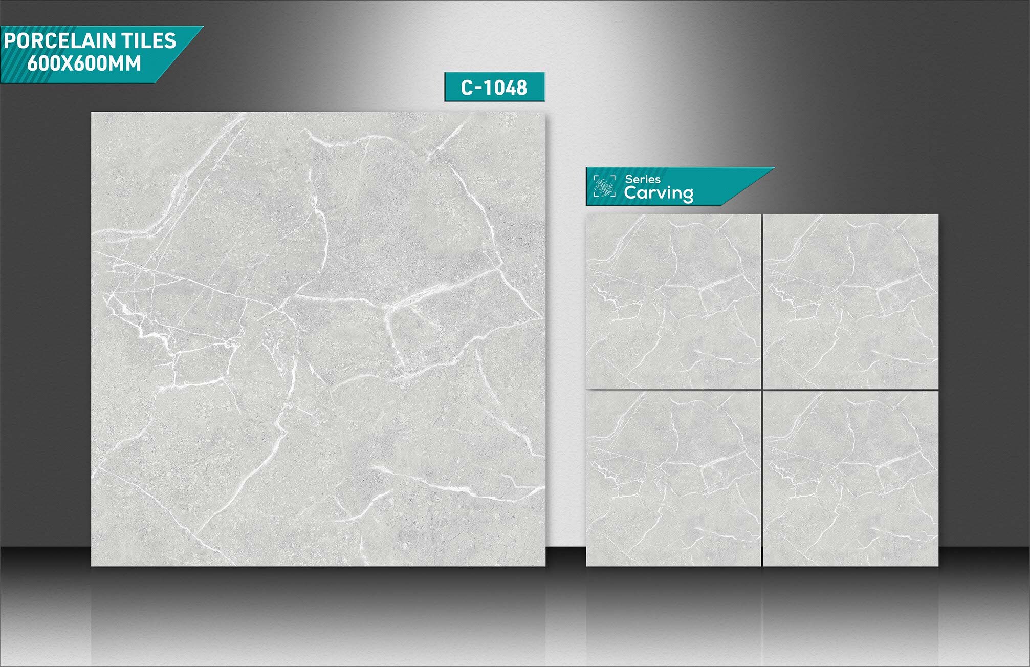 24x24 Carving Porcelain Tiles at 250.00 INR in Morbi | Roxo Overseas