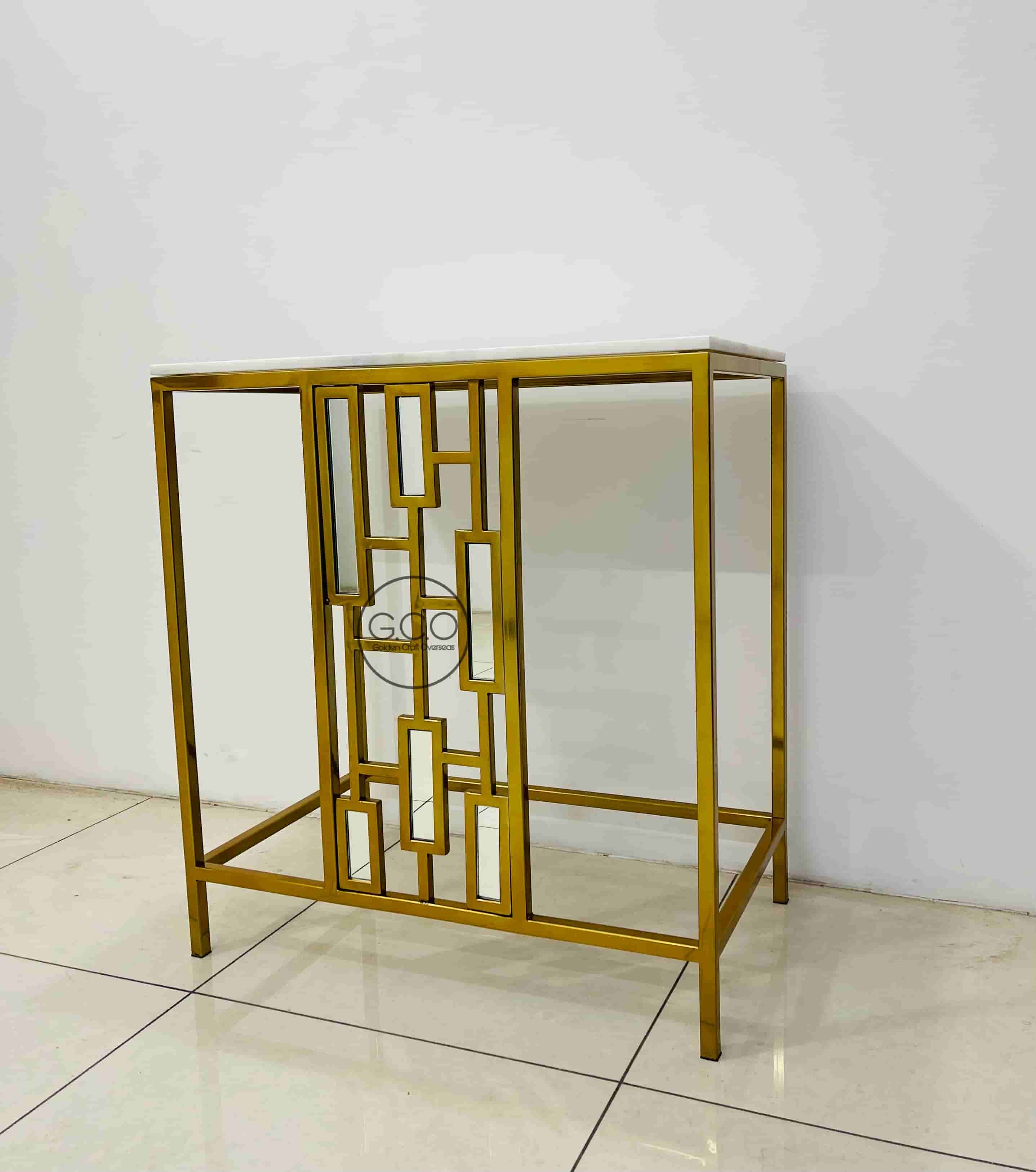 Contemporary Console Table Stylish Modern Design In Stainless Steel And ...