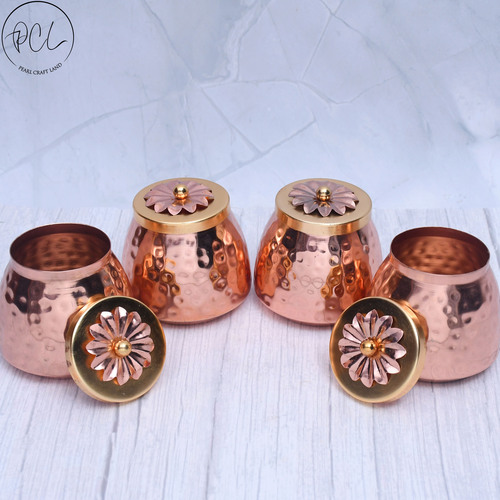 Exclusive Container Set Of 4 With Copper Finished For Multi-purposes at ...