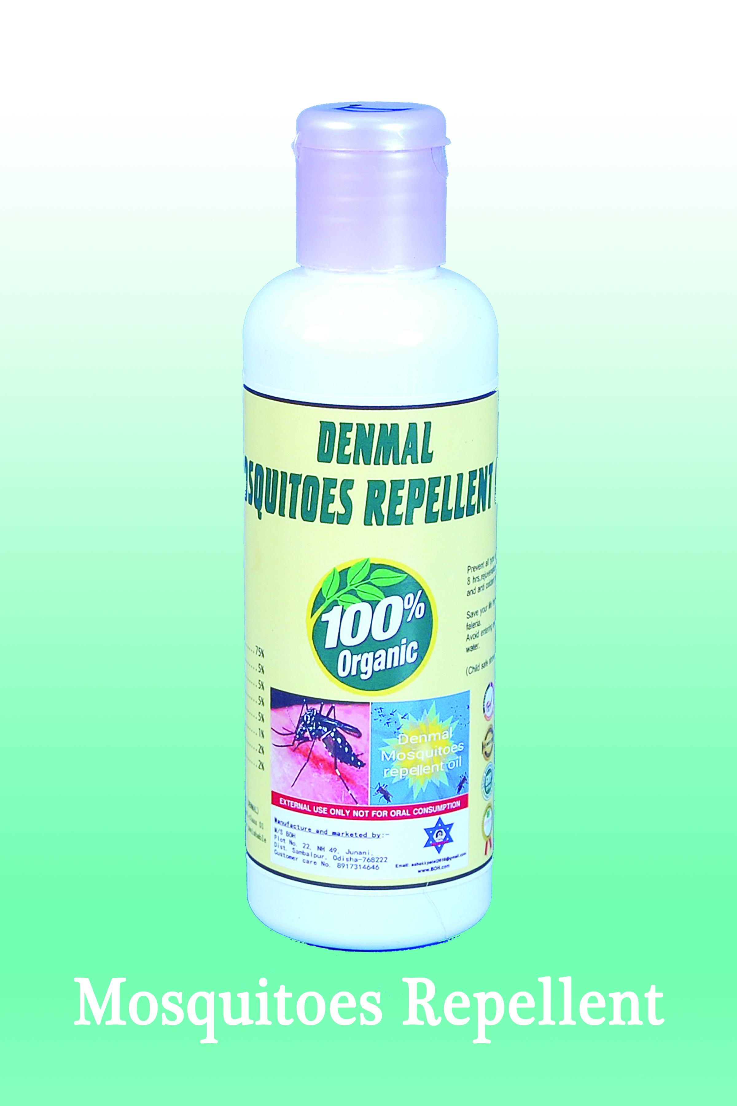 Denmal Mosquito Repellent - Herbal Blend With Aloe Vera Gel, Organic ...