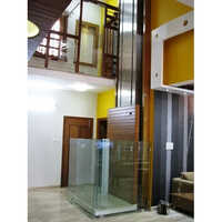 Hydraulic Home Lift Open Glass Type Load Capacity: 200-1000 Kg ...