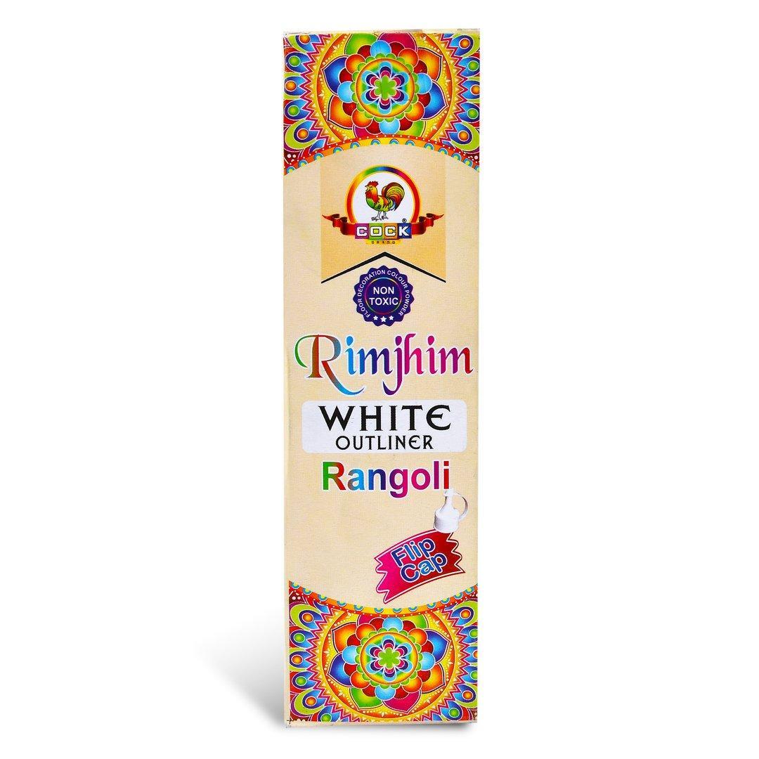 Rimjhim Rangoli White Outliner Bottle 250g - Plastic 5.5 X 19 X 5.5 Cm ...