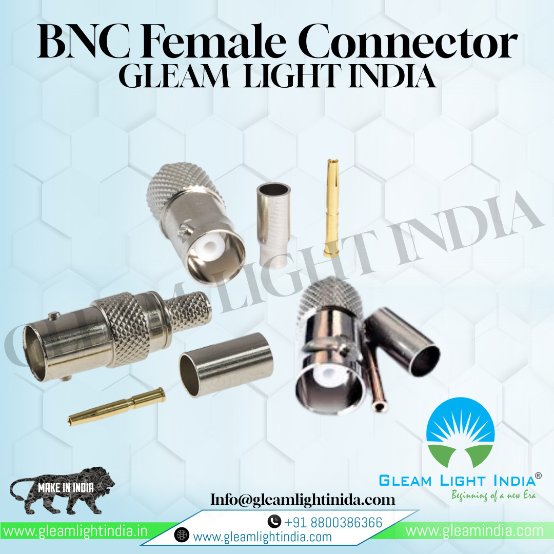 Bnc Female Connector - Brass Material, Medium Size, 50/75 Ohm Impedance ...