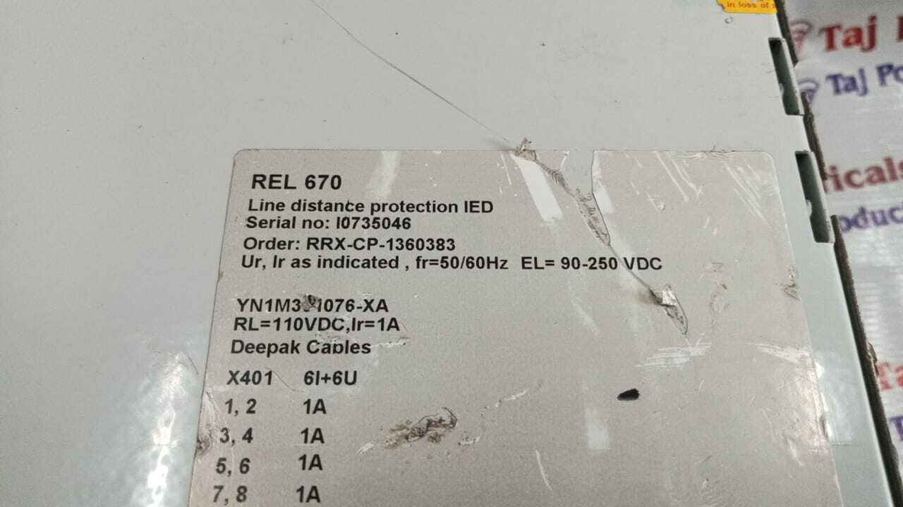 Abb Rel670 Rrx-cp-1360383 Relay - Color: White at Best Price in ...