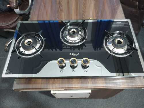 3br Hob Elite Mirror Glass With Ms Frame Round Pan Support - Caesar ...