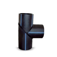 Black & Blue Hdpe Fabricated Tee at Best Price in Ahmedabad | Rainbow Polyvalve Private Limited