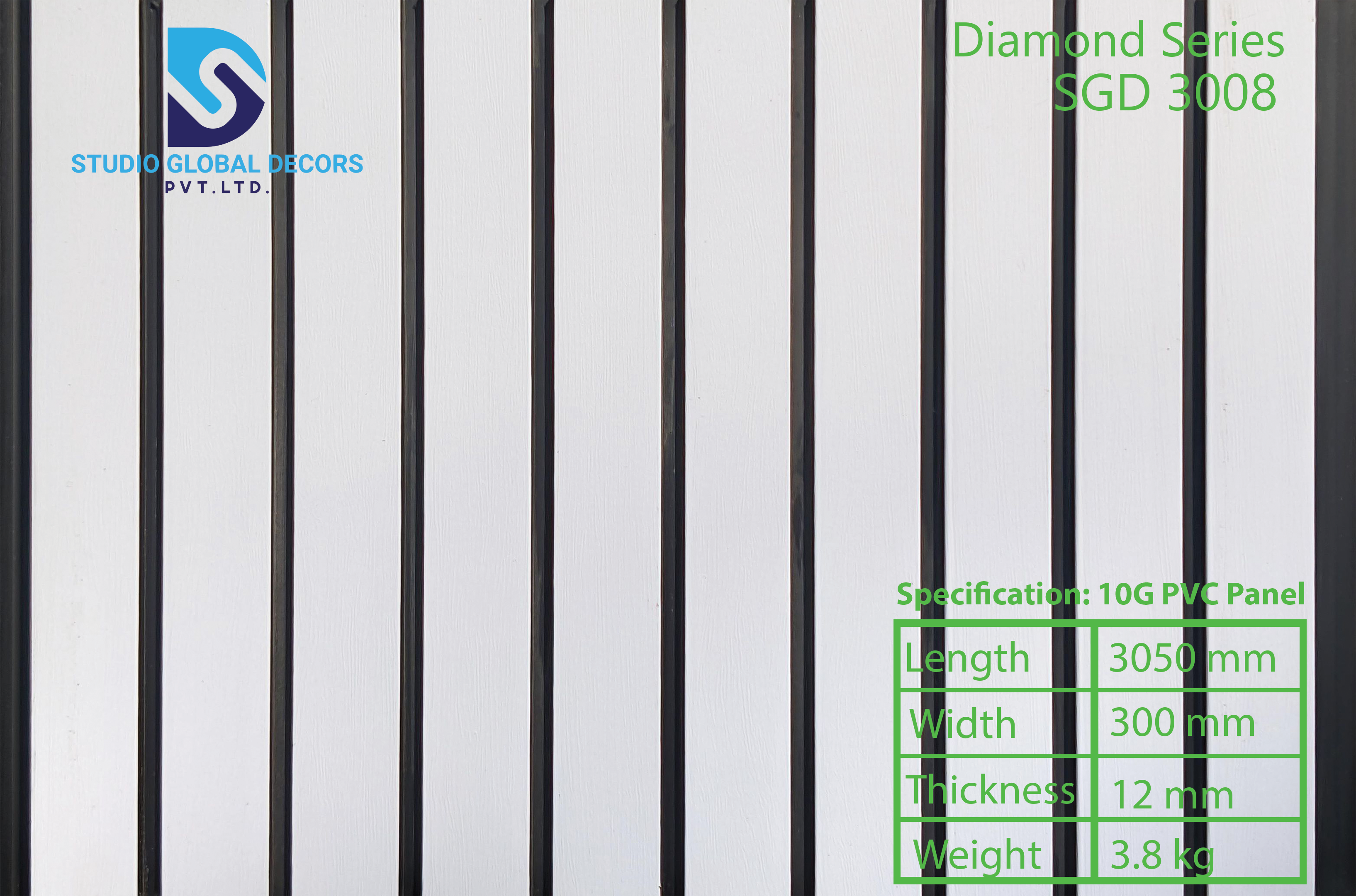 Laminated 10 Groove Louvers Pvc Panel - 10x1 Feet | Over 50 Color ...