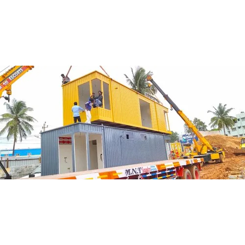 Portable Modular Office Cabin - Steel Structure, Customizable Layouts ...