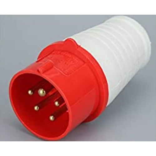 32 Amp Industrial Plug Socket - Pvc Material, 5 Pin Design | White-red ...