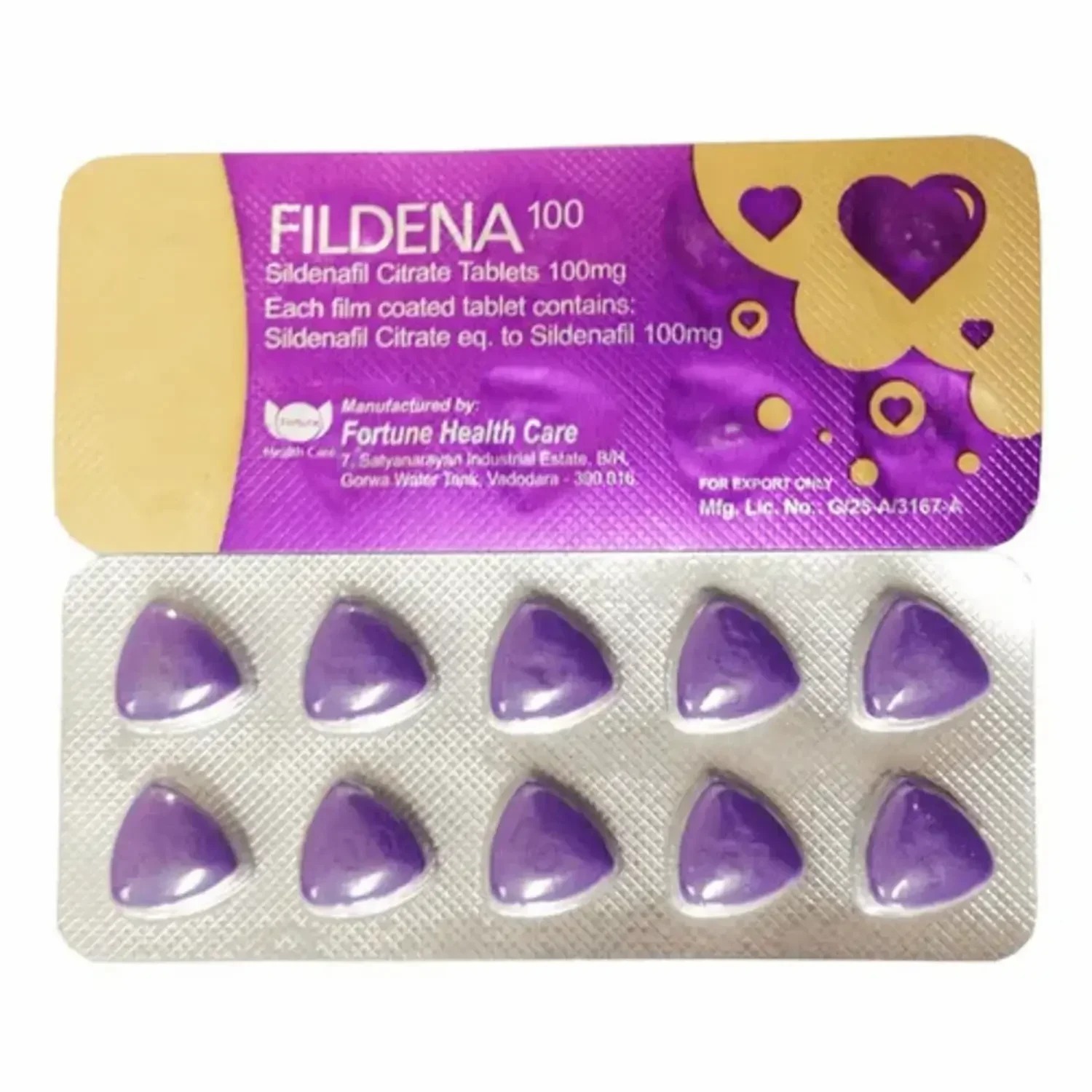Fil Dena 100mg Tablets at Best Price in Surat | Rewine Pharmaceutical