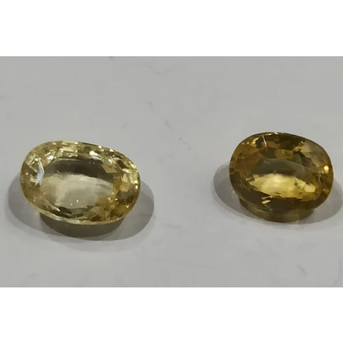 Natural Ceylon Yellow Sapphire Pukhraj Gemstone at 25000.00 INR in ...