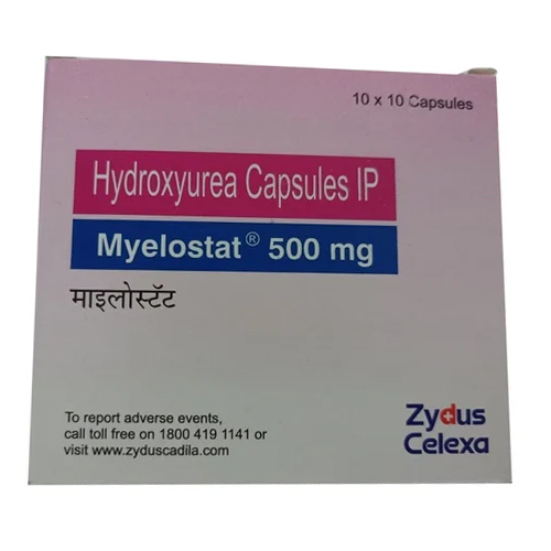 Hydroxyurea Capsules Ip - 500mg Dosage For Human Use | Easy To Swallow ...