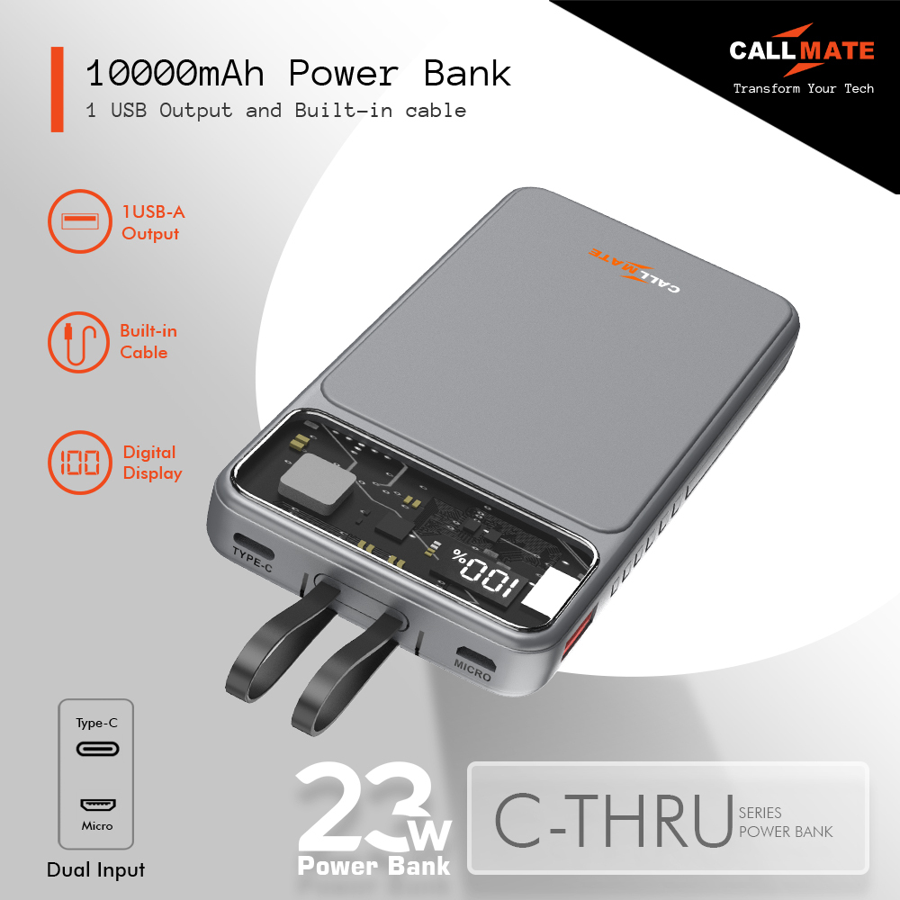 Callmate 10000mah C-thru Power Bank at 826.00 INR in New Delhi ...