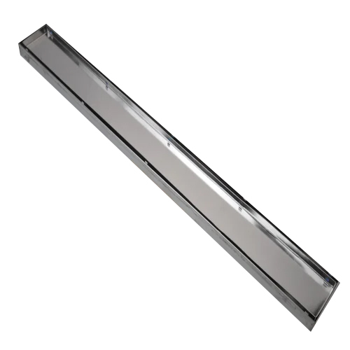Ss 316 Shower Channel Drain - Stainless Steel, 4 Inch Width, Glossy ...