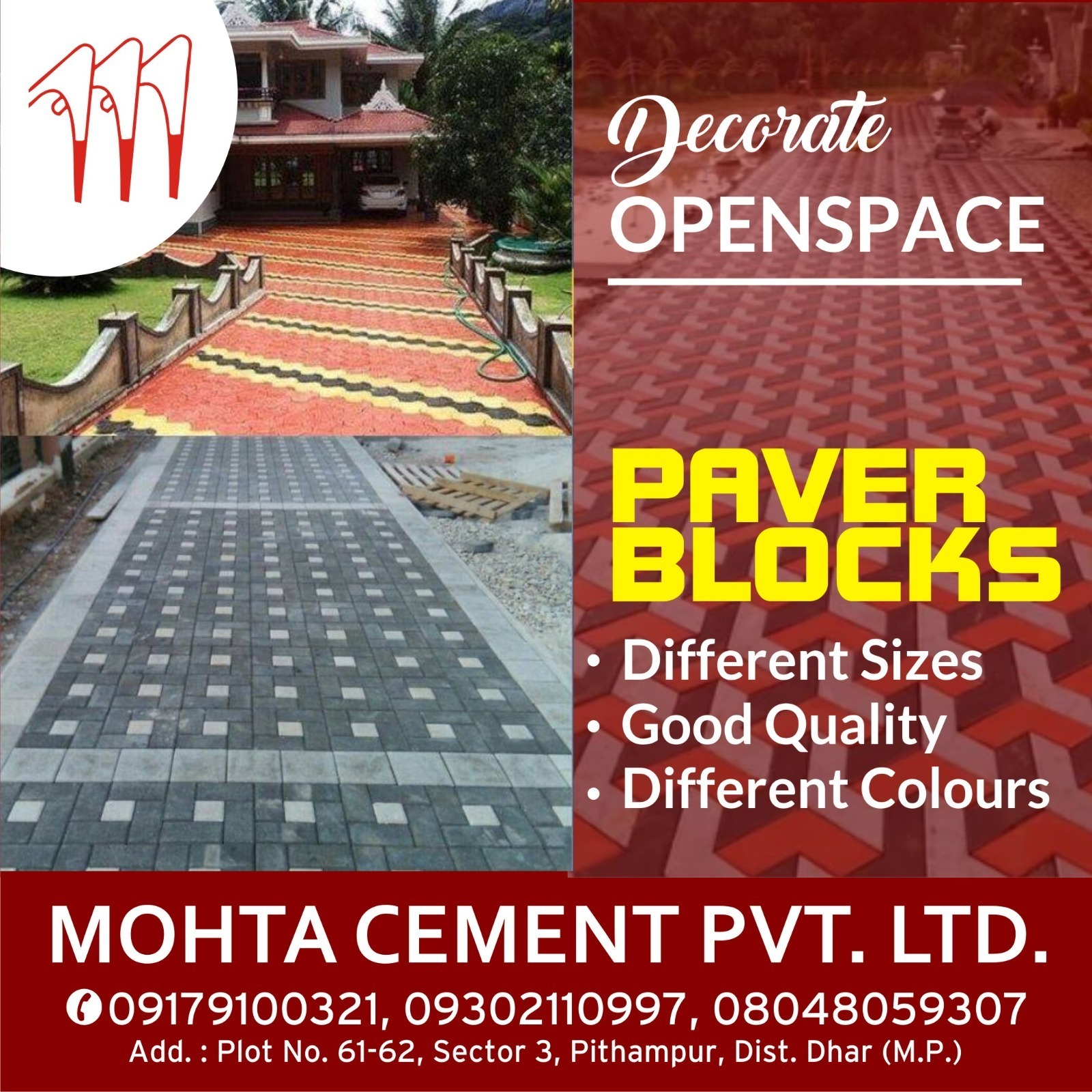 Paver Blocks at Best Price in Indore Madhya Pradesh | Mohta Cement Pvt Ltd