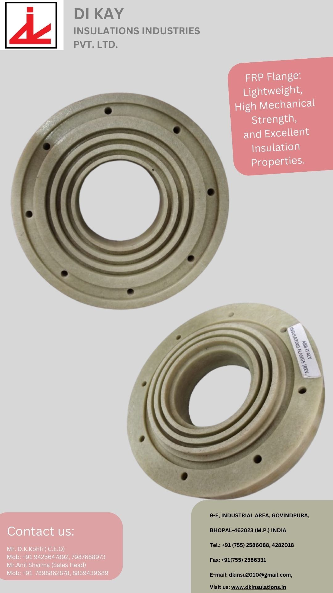 Epoxy Frp Pipe Flange at 500.00 INR in Bhopal | Di Kay Insulation ...