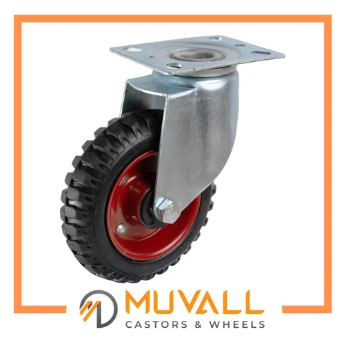 Black Solid Rubber Caster Wheel 150-180kgs at Best Price in Bengaluru ...