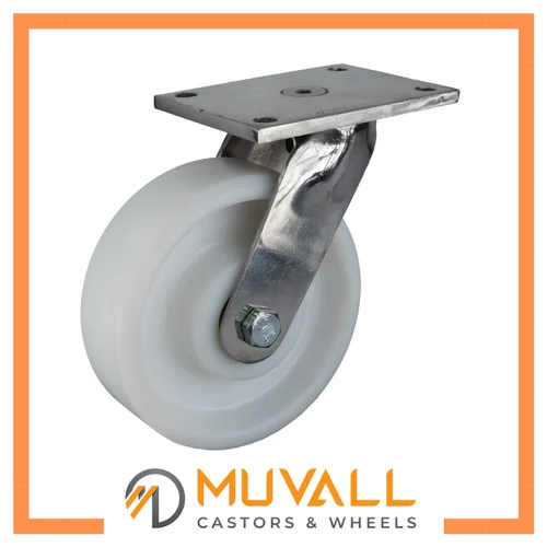 White Polymer Wheel Stainless Steel Castor 180-300kgs at Best Price in ...