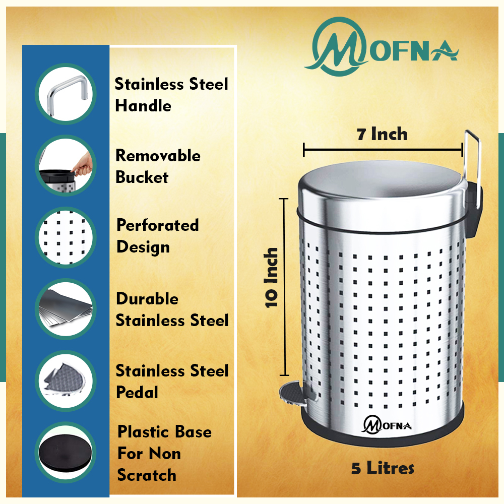 Stainless Steel Perforated Pedal Dustbin at Best Price in New Delhi ...