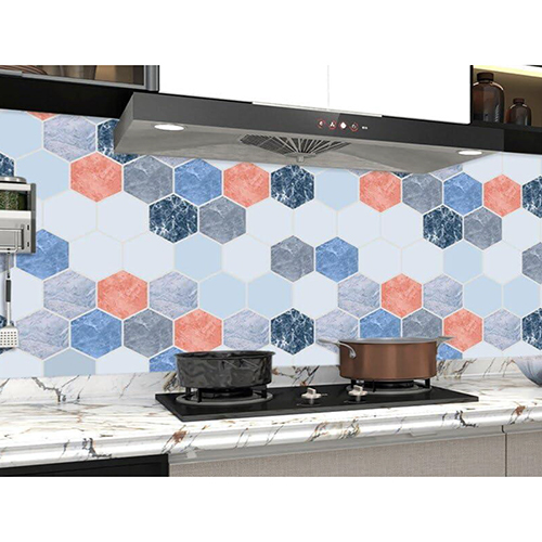 Vinyl 60x200cm Hexa Pattern Wallpaper at Best Price in Surat | Ts Decor