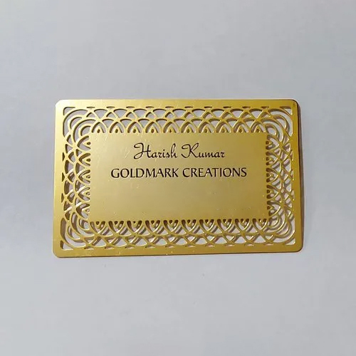 Brass Visiting Card - 3x2 Inch | Official Use, Elegant Design, Durable ...