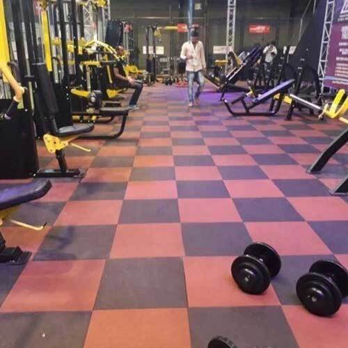 Red & Black Gym Interlocking Rubber Floor Tiles at Best Price in Jaipur ...