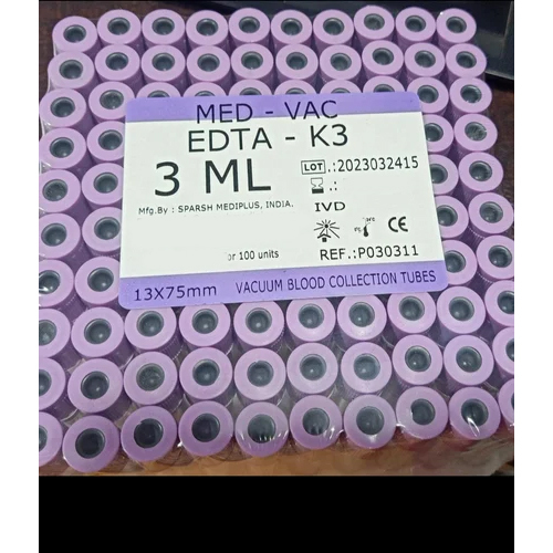 Purple 3ml K3 Edta Vacuum Blood Collection Tube at Best Price in Mumbai ...