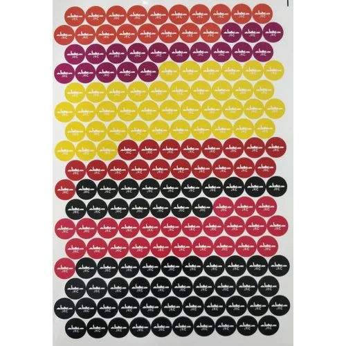 Transparent Pvc Sticker - Round Shape, Customisable Color | Durable ...