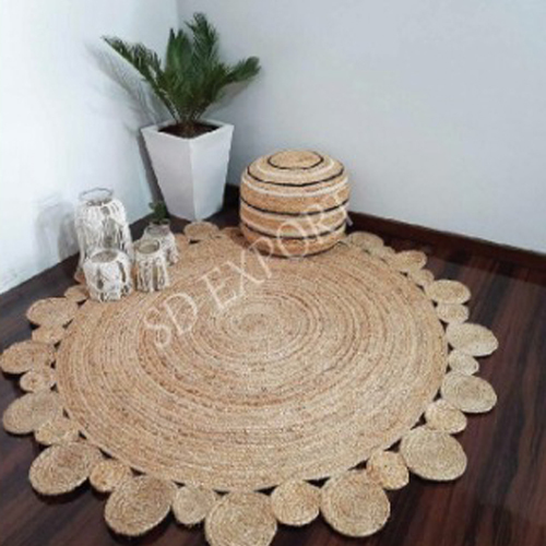 Jute Round Mat - Natural Jute Fiber, Various Thicknesses Available ...