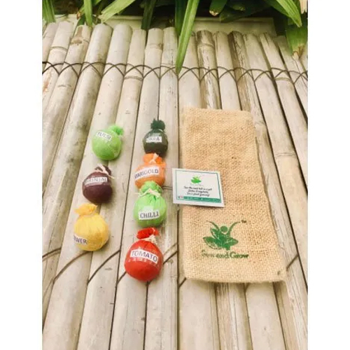 Seed Ball Garden Starter Set - 7 Plantable Seed Balls In Biodegradable ...