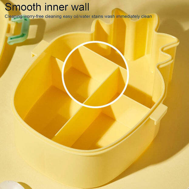 Kids Lunch Box Cute Pineapple Shaped Bento Box With Fork Spoon Snack ...