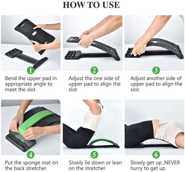Multi-level Back Stretcher Posture Corrector Device For Back Pain ...