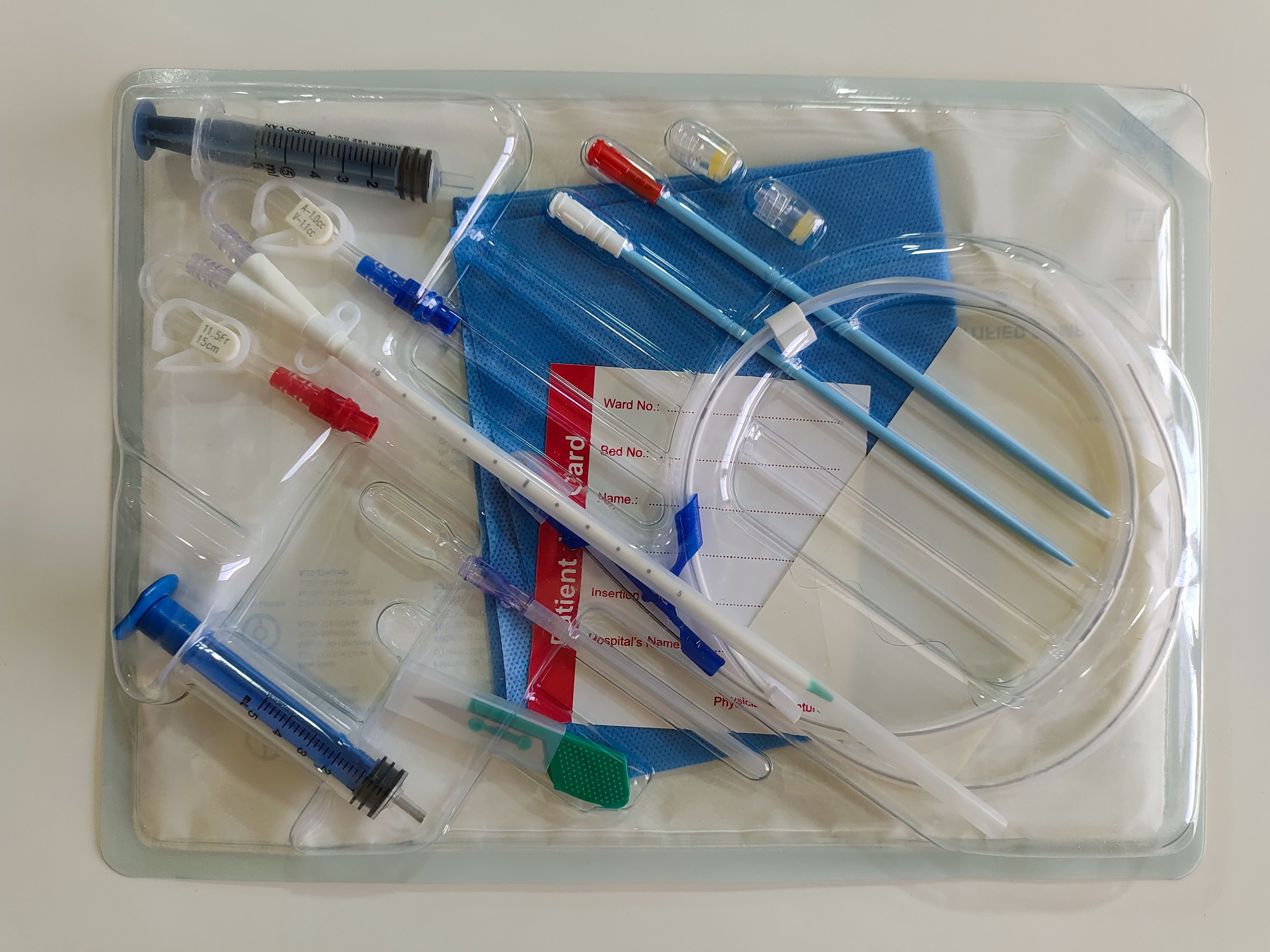 Mark+ Hemodialysis Catheter Set - X-ray Opaque Polyurethane, White ...