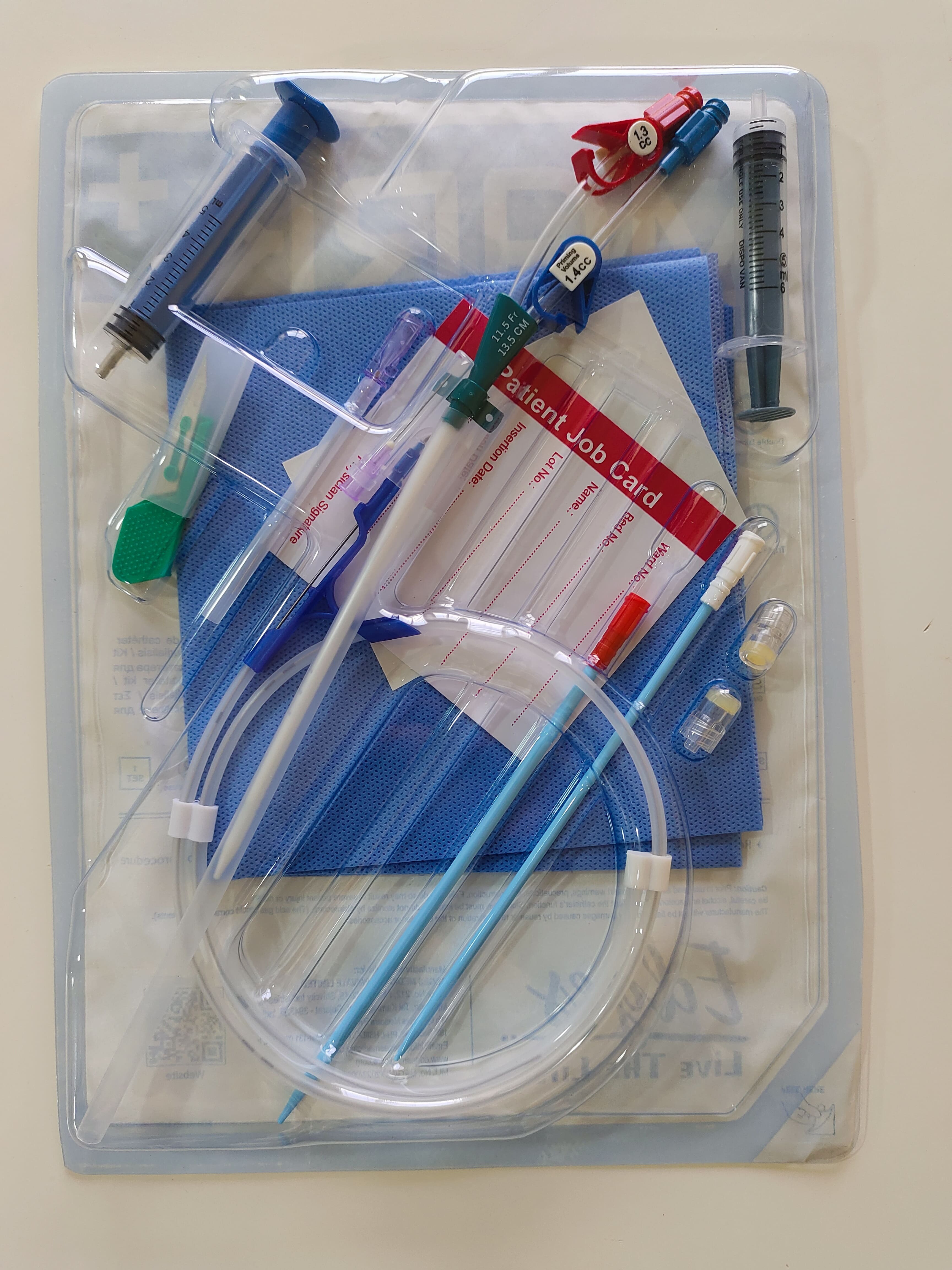 White High-flow 12fr 16cm Double Lumen Hemodialysis Catheter Kit ...
