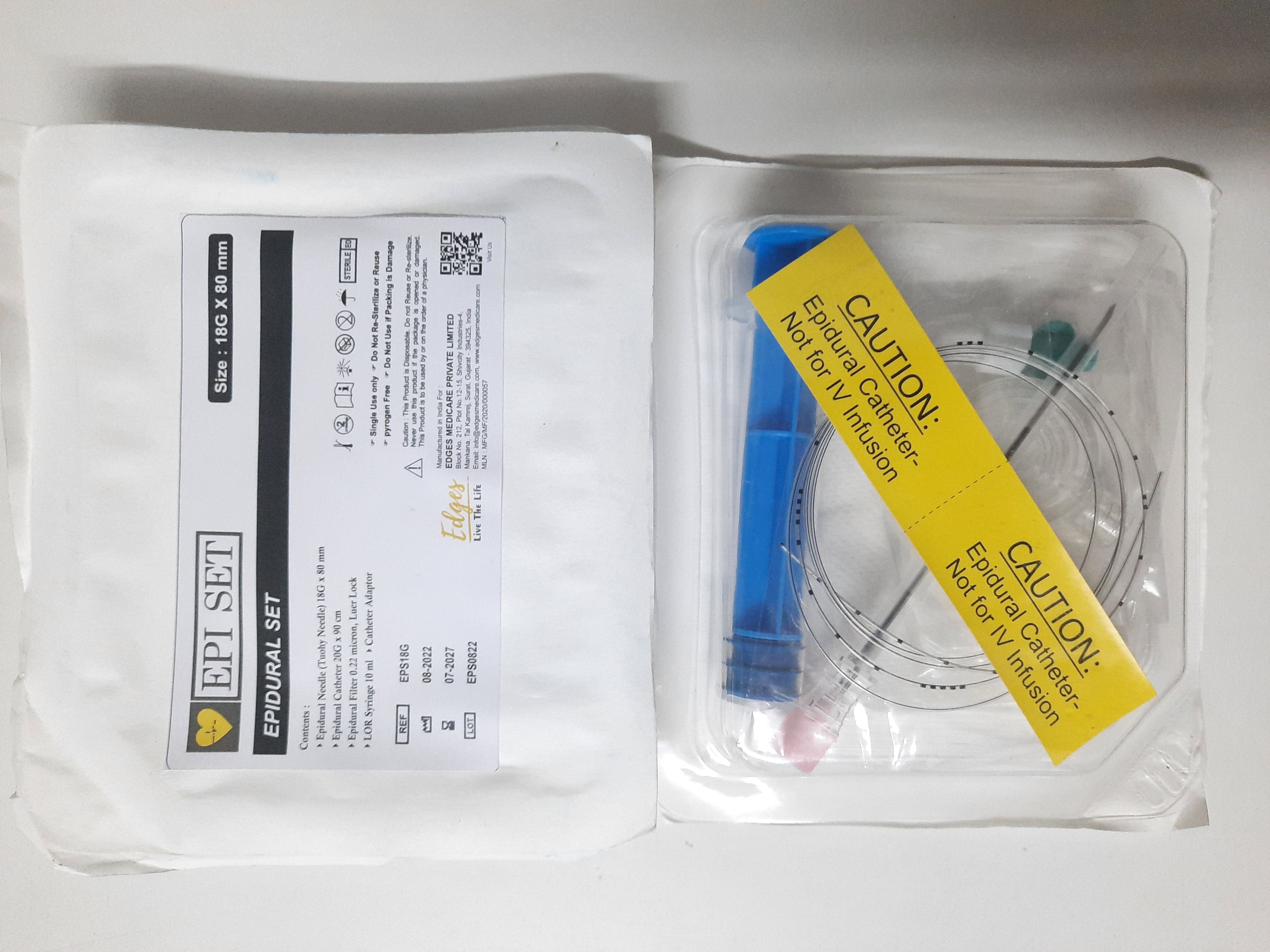 Epidural Kit Portex - Plastic Material, White Color | Advanced Multi ...