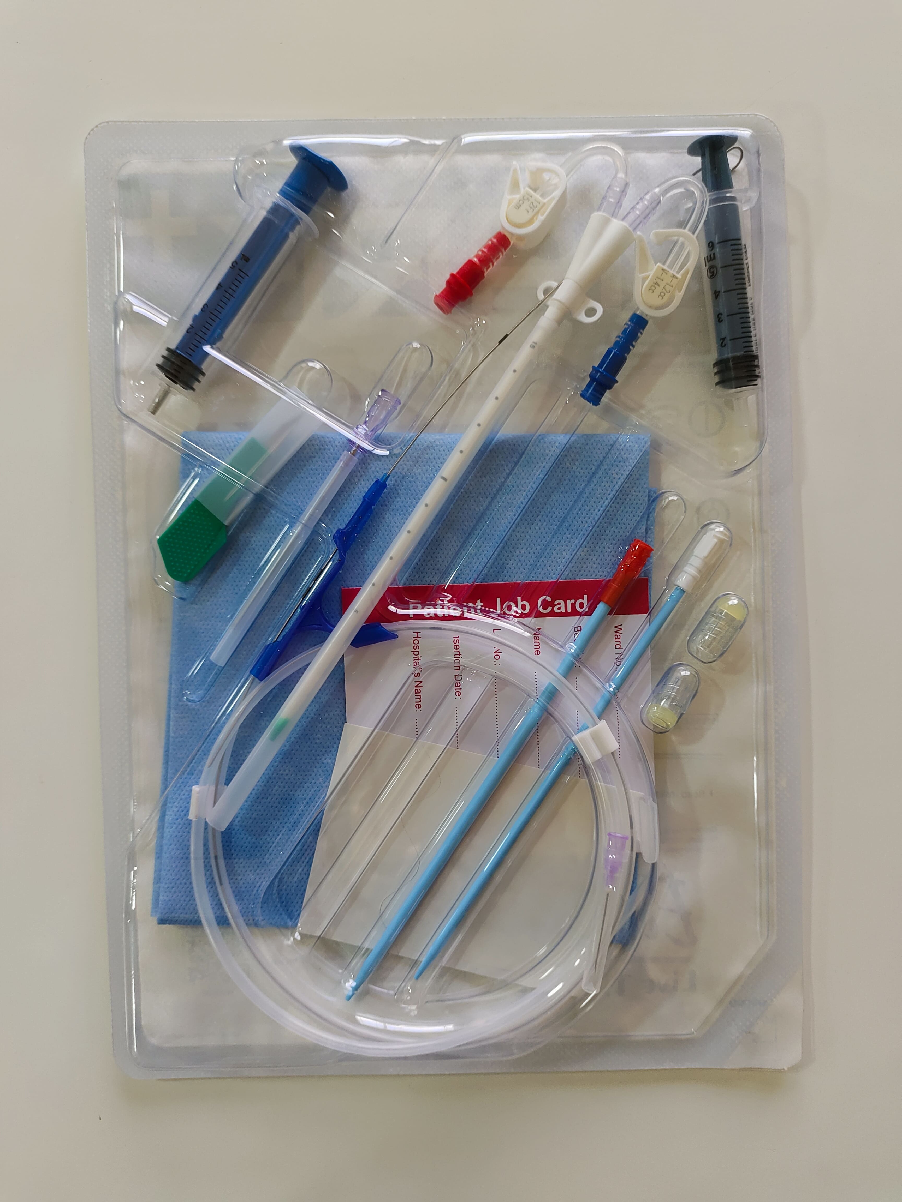 White Hemodialysis Catheter Set Triple Lumen 12fr - Emergency Dialysis ...