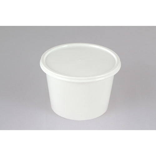 Round Box 500ml - Plastic, 500ml Size, White Color | Good Quality ...