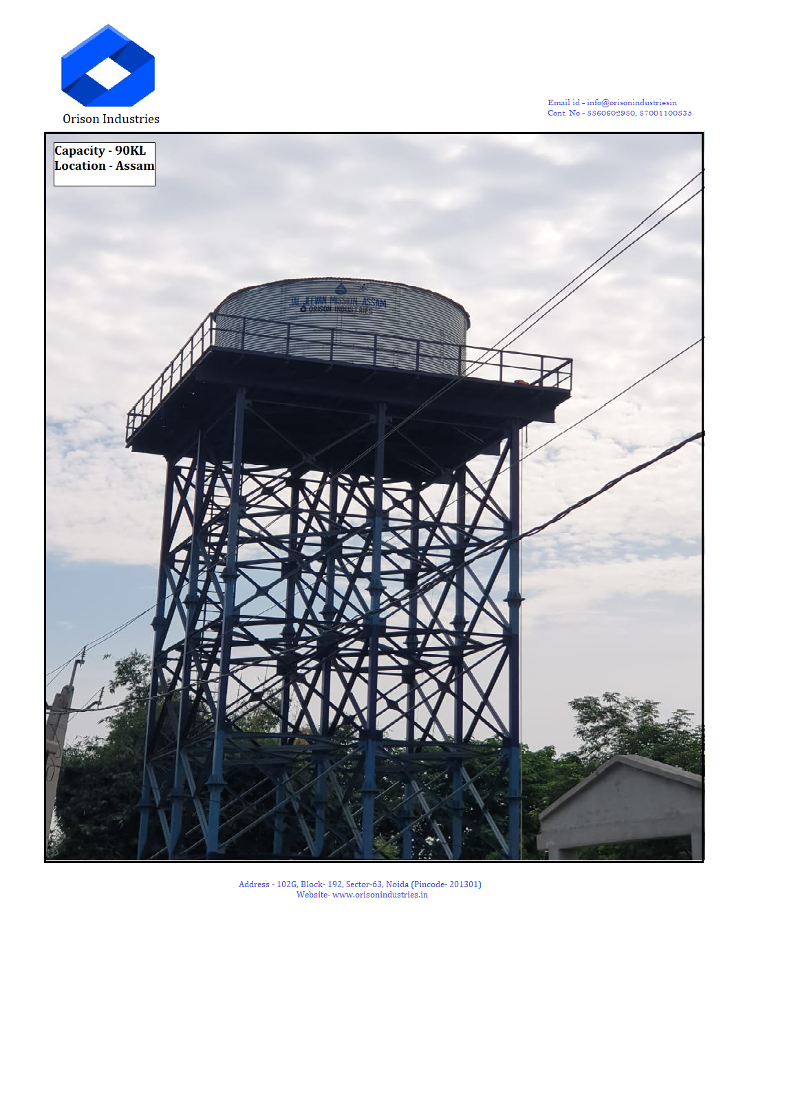 Jjm Water Storage Tank - Zincalum Bolted Tank, 10kl To 1000kl Size ...